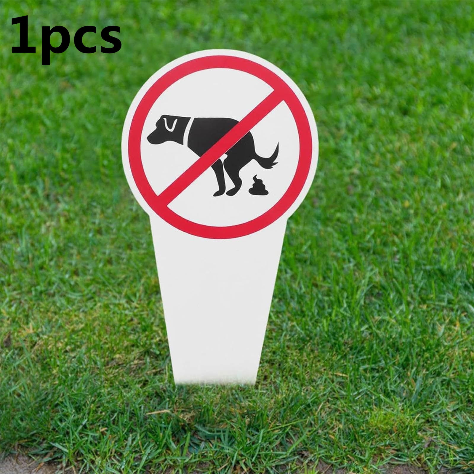 MuYan High - Visibility PVC No Pet Waste Yard Sign - Waterproof Poop ...