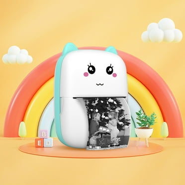 Mini Photo Printer, Pocket Thermal Printer with 6 Rolls Paper ...