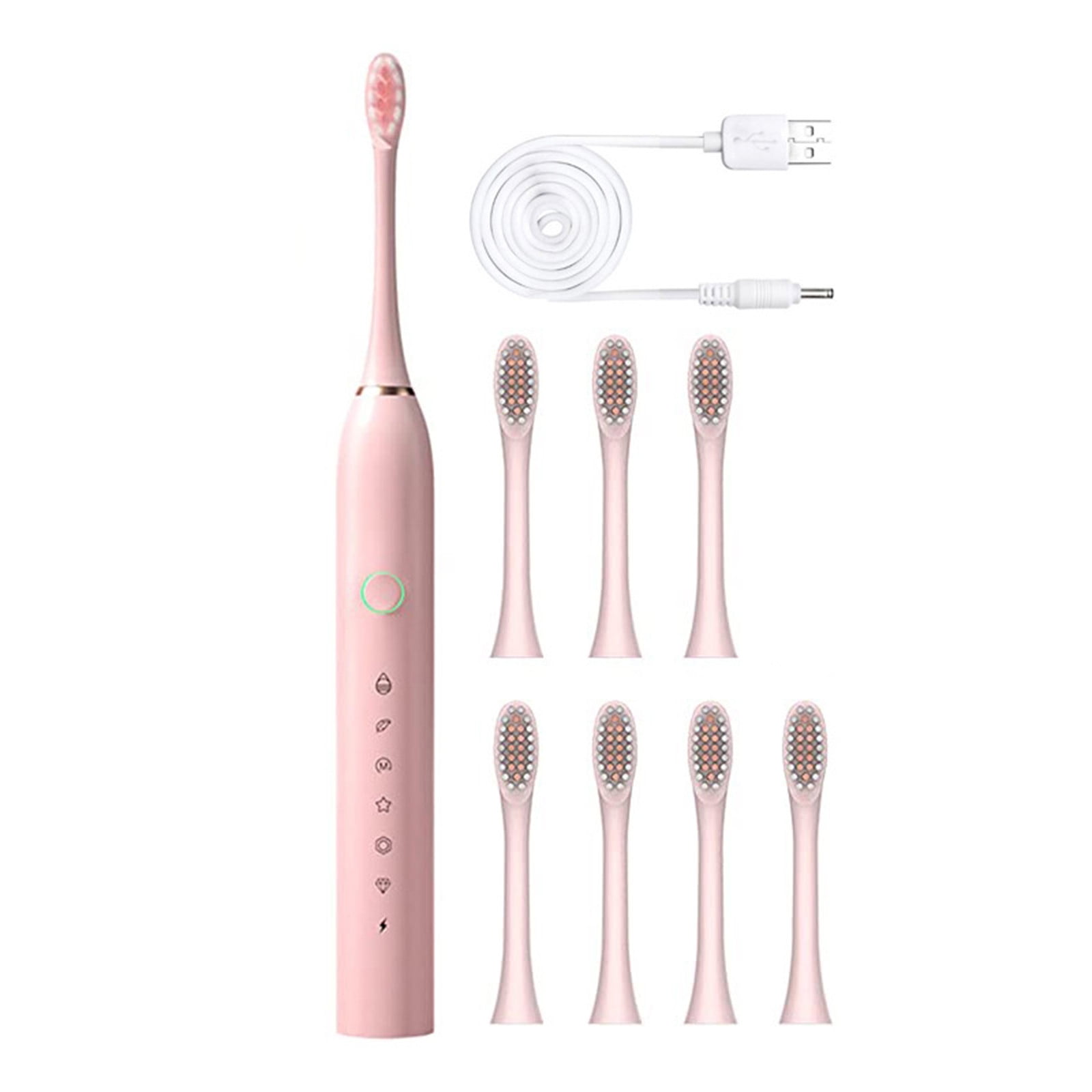 MuYan Sonic Electric Toothbrush with 8 Brush Heads, Smart 6-Speed Timer ...