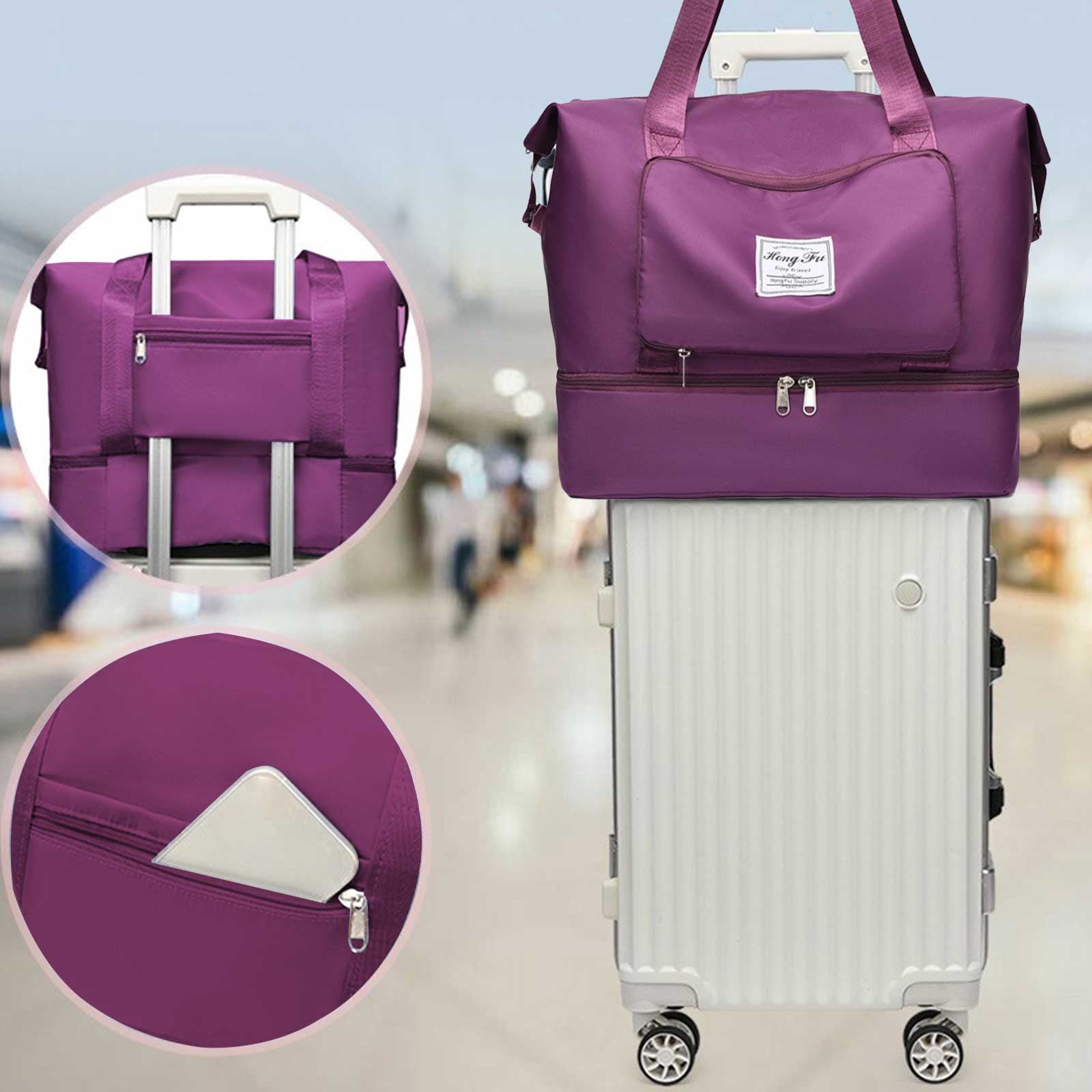 MuYan Travel Duffel Bag, Tote Sports Gym Bag, Shoulder Overnight ...