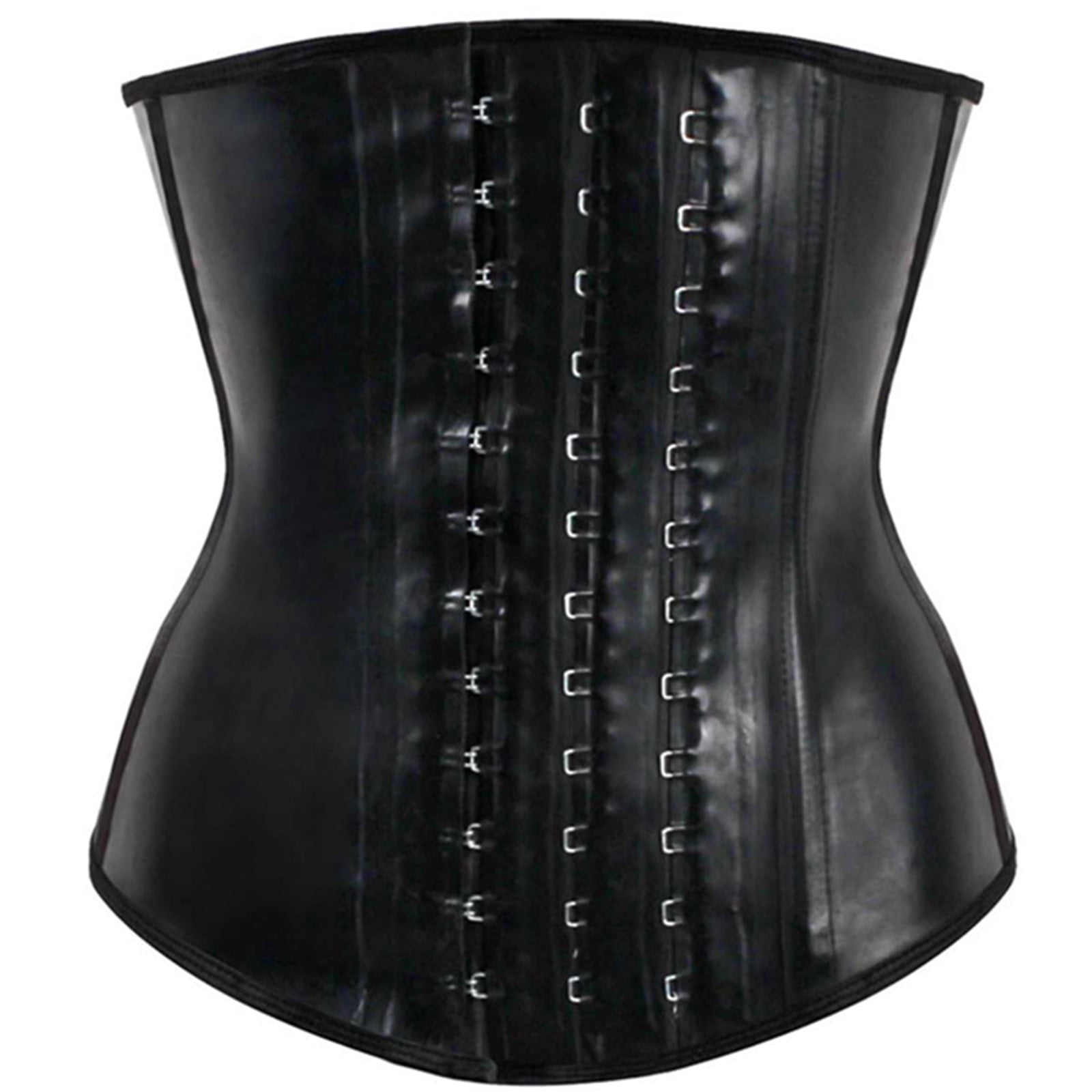 MuZeFu Corsets for Women Shapewear Cotton Lining, Shiny Rubber Corset ...