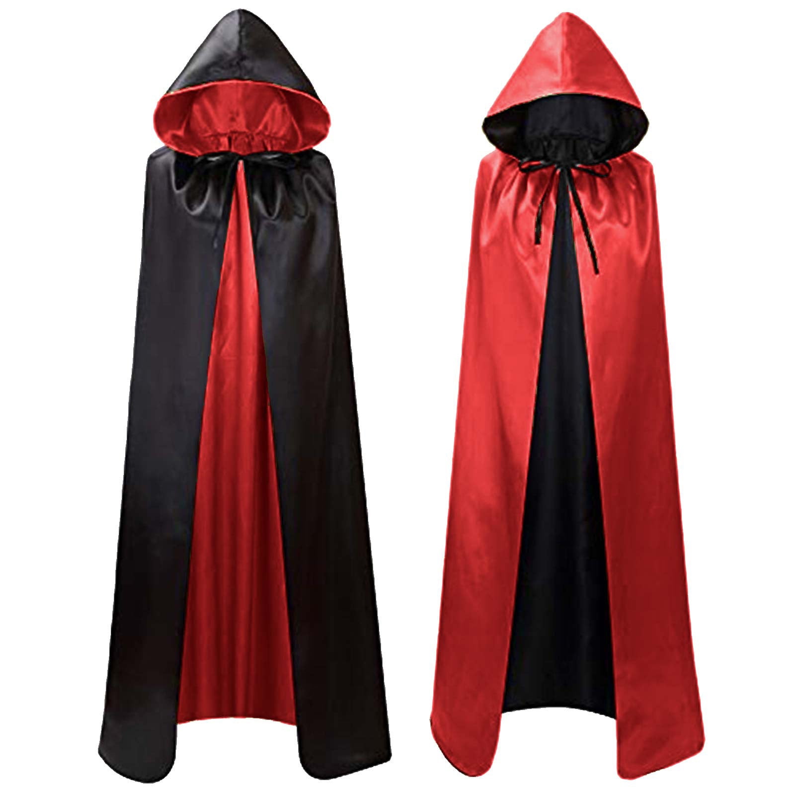 MuZeFu Hooded Cloak Adult Cloak with Hood Patchwork Hooded Casual Party ...