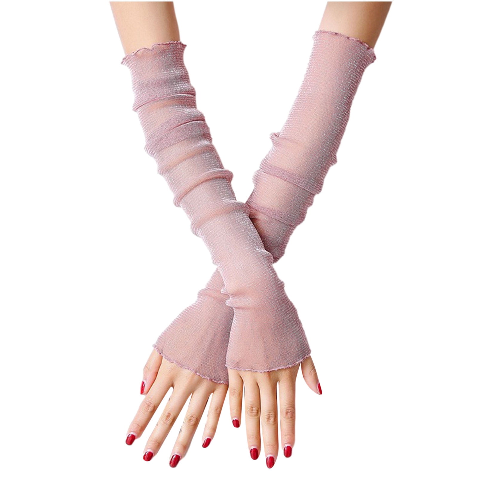 MuZeFu Lace Arm Sleeves for Women Womens Summer Lace Arm Sleeves Gold ...