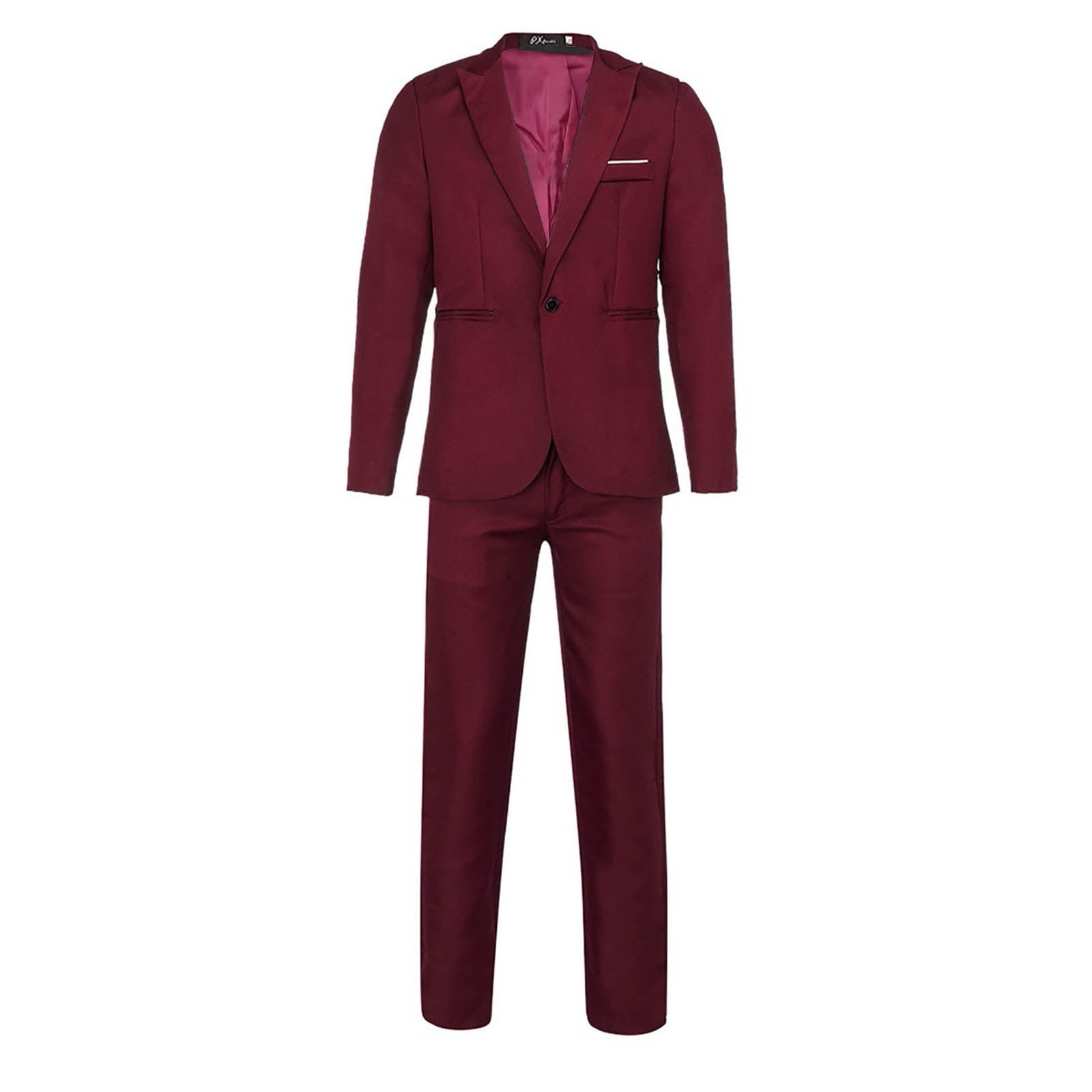 MuZeFu Suit Set for Men Suits for Men Wine Men's Fashion Suit Jacket ...