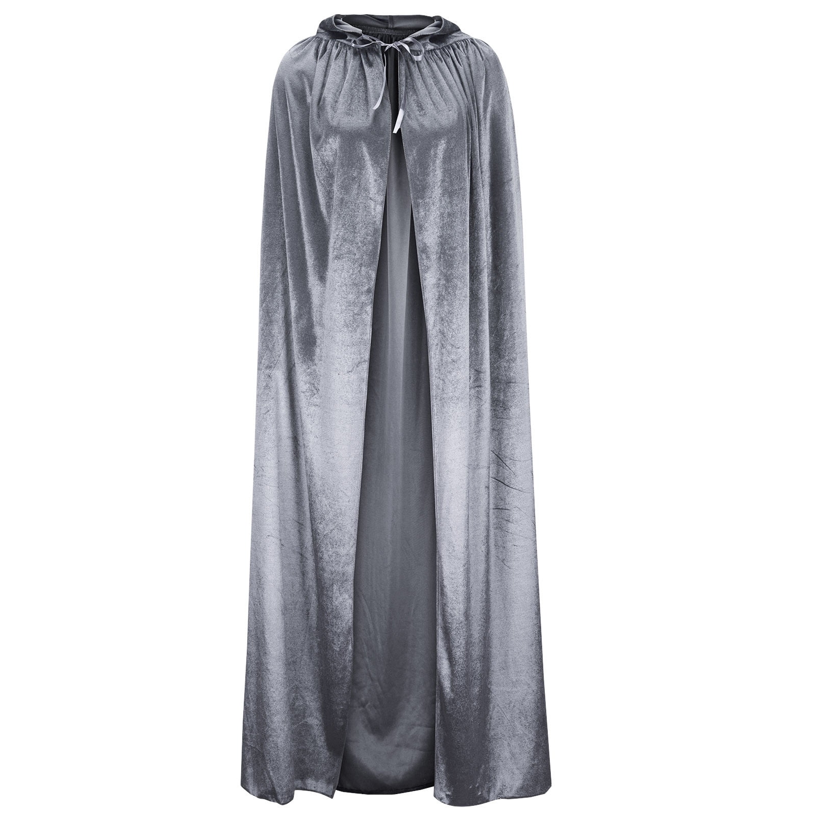 MuZeFu Womens Halloween Hooded Cloak Black Cape with Hood Unisex ...