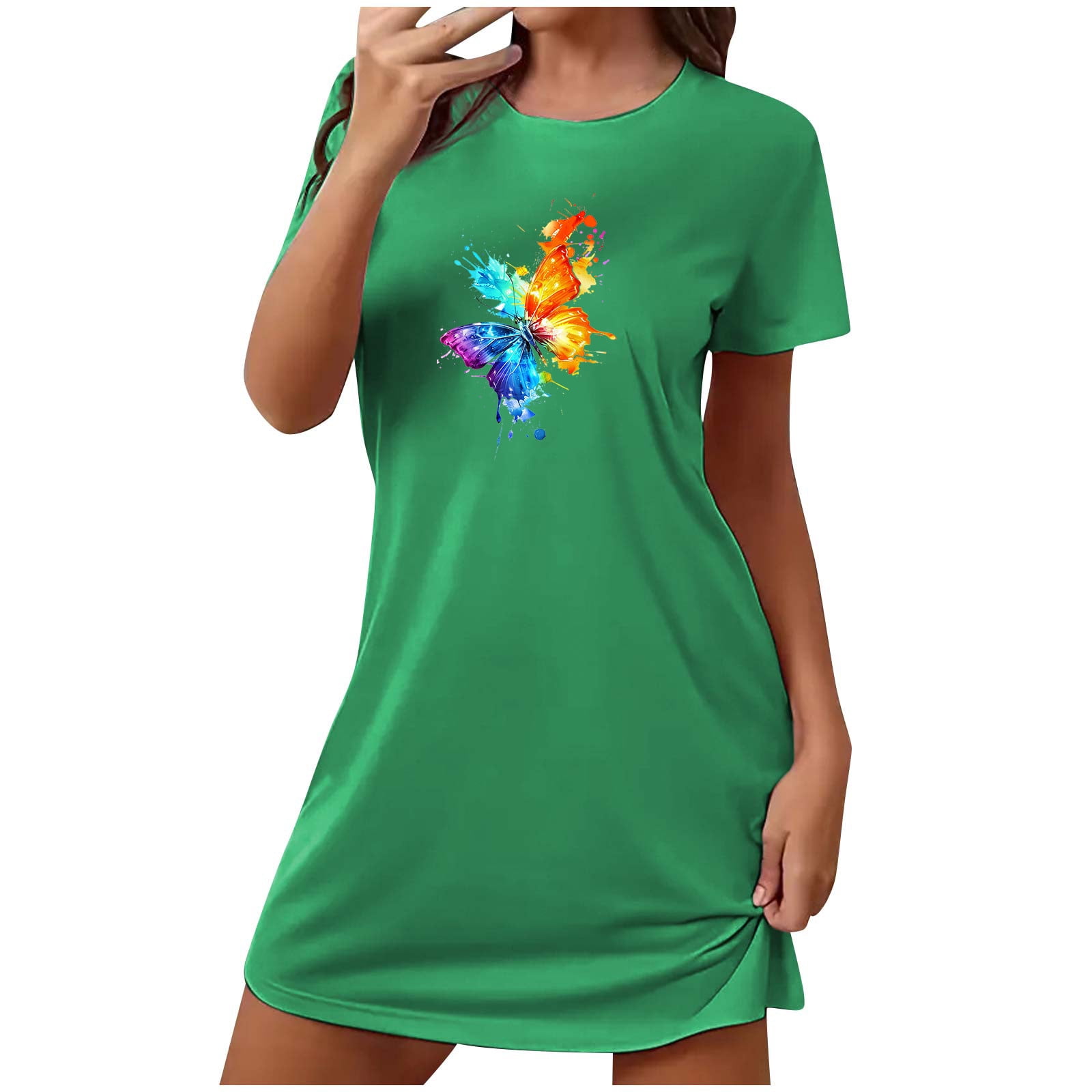MuZeFu Womens Nightgowns Sleepwear Soft Pajama Dress Nightshirts Women ...