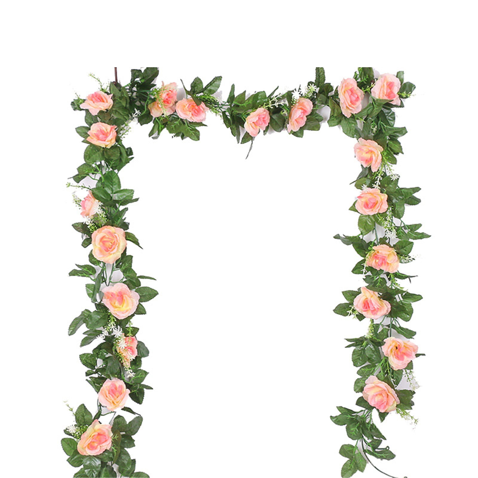 Muaco Artificial Rose Flower Garland Hanging Greenery Vine Silk Floral ...