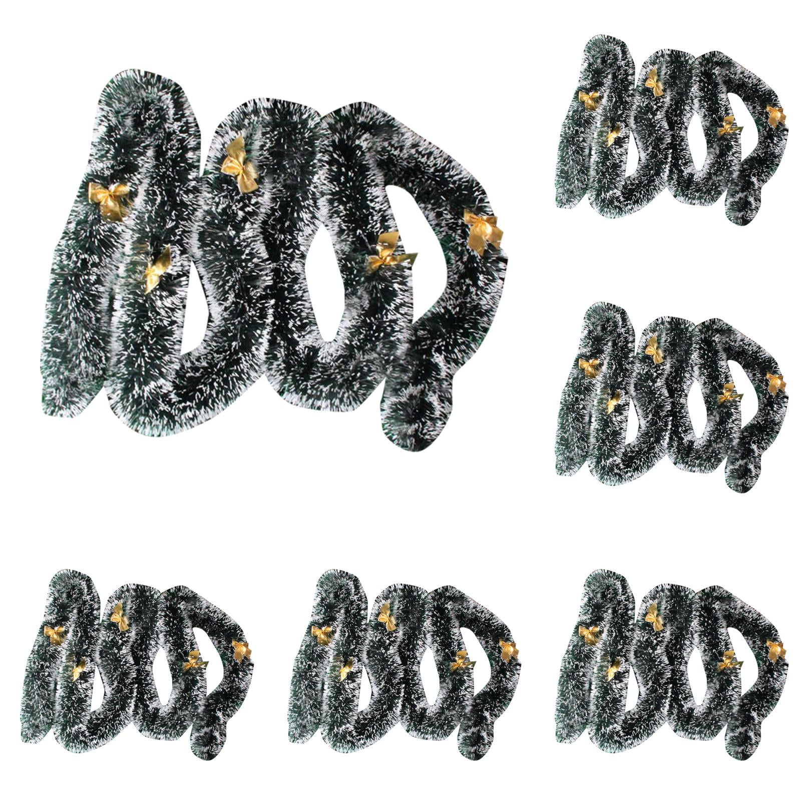 Muaco Green Tinsel Garland, 40 Feet Christmas Metallic Foil Tinsel ...