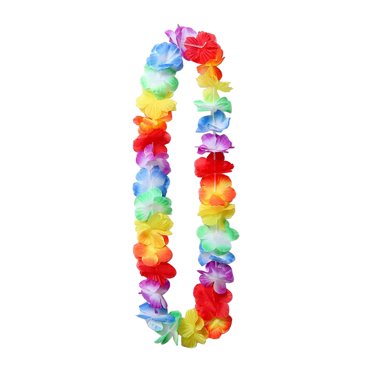 SYNCFUN 24 Pcs Hawaiian Tropical Flower Leis, Bulk Luau Beach Party ...