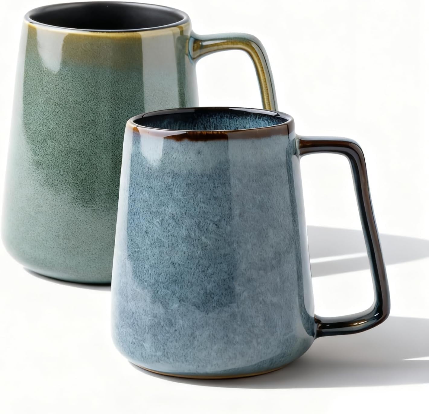 Mualuwi Extra Large Tall Coffee Mugs with Handle - Set of 2, 24 oz ...