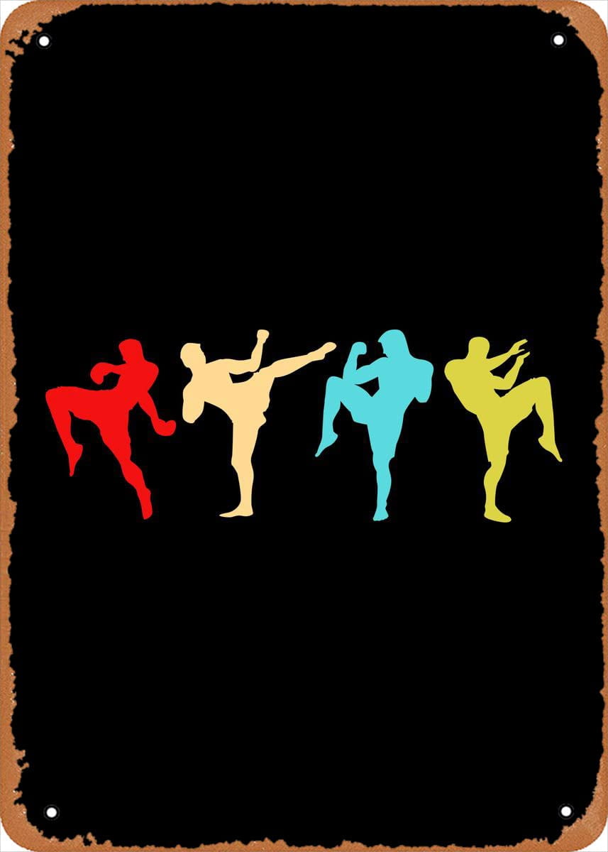 Muay Thai Muay Thai Retro Poster Retro Vintage Aluminium Metal Sign ...
