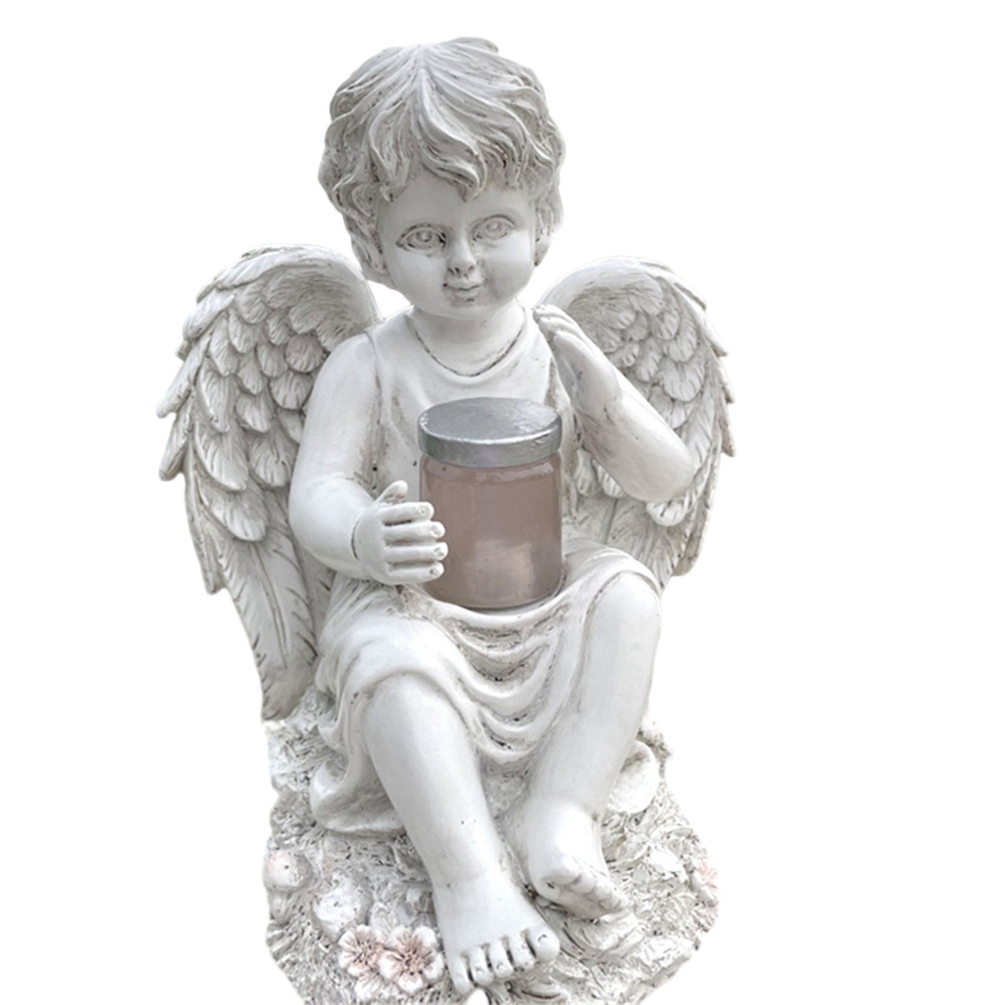 Mubineo Angel Garden Statue, Resin Sculpture Solar Lighting Statue ...