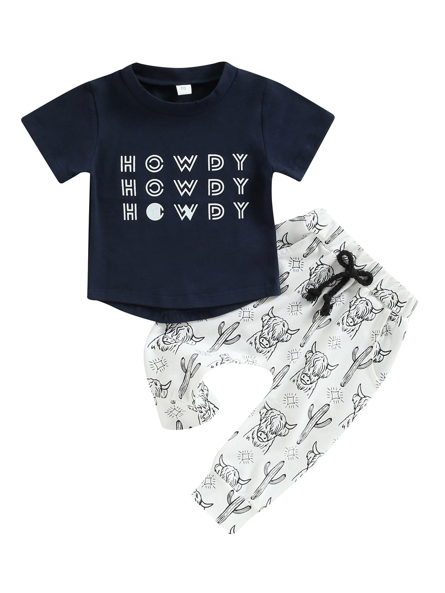 Mubineo Baby Boys Outfits, Short Sleeve Crew Neck Letters Print T-shirt ...