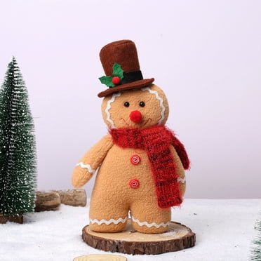 Bearington Jolly Ginger Christmas Plushie Toy, Stuffed Gingerbread Man ...