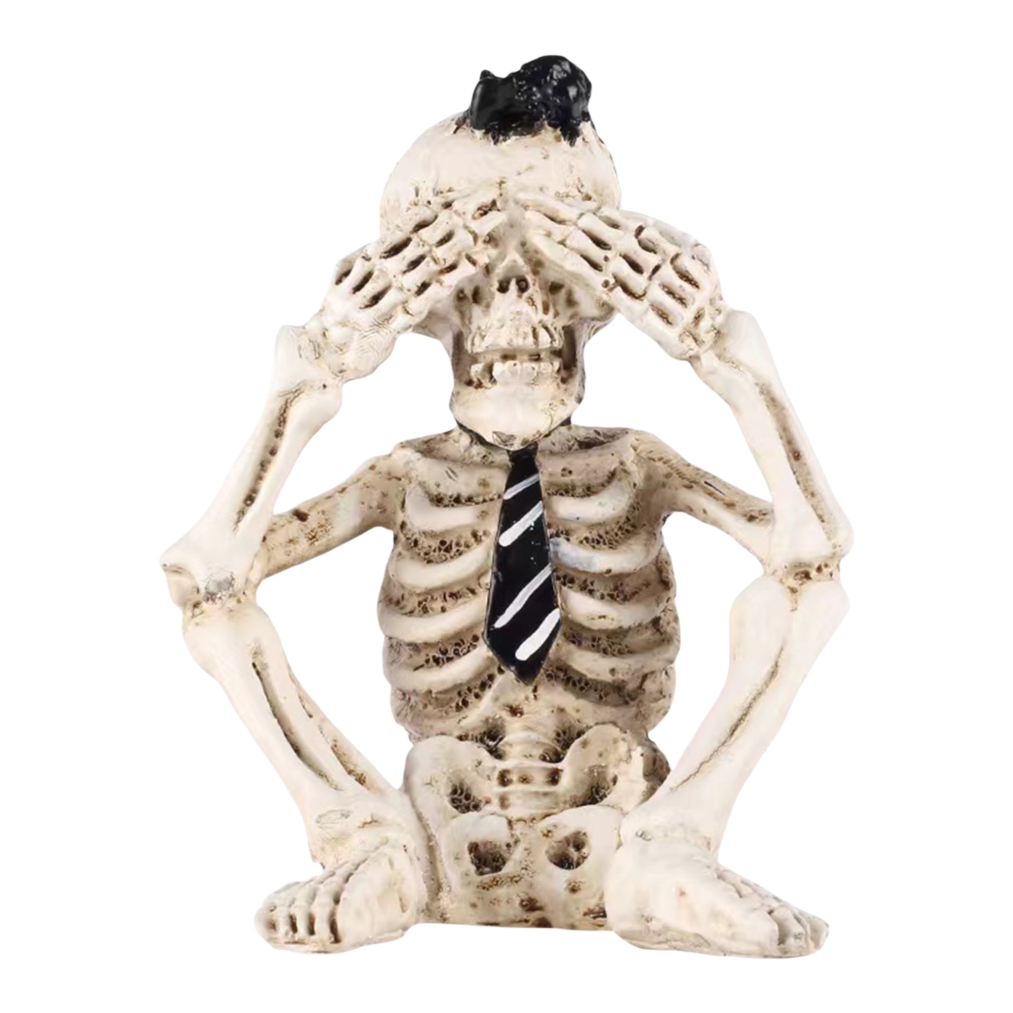 Mubineo Halloween Skeleton Figurines See Speak Hear No Evil Skeleton ...