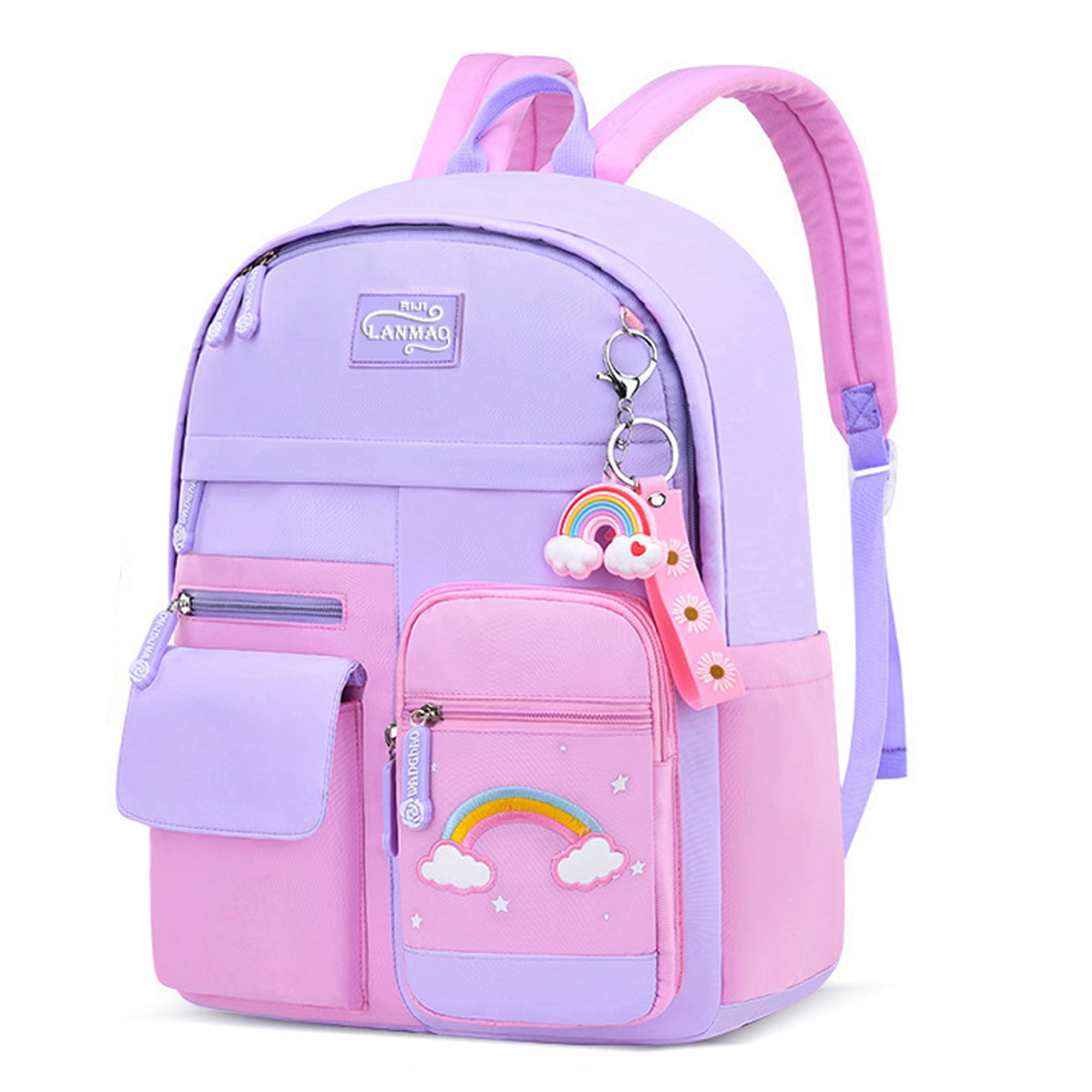 Mubineo Kids Toddler Girls Backpack Starry Rainbow Pattern Lightweight ...