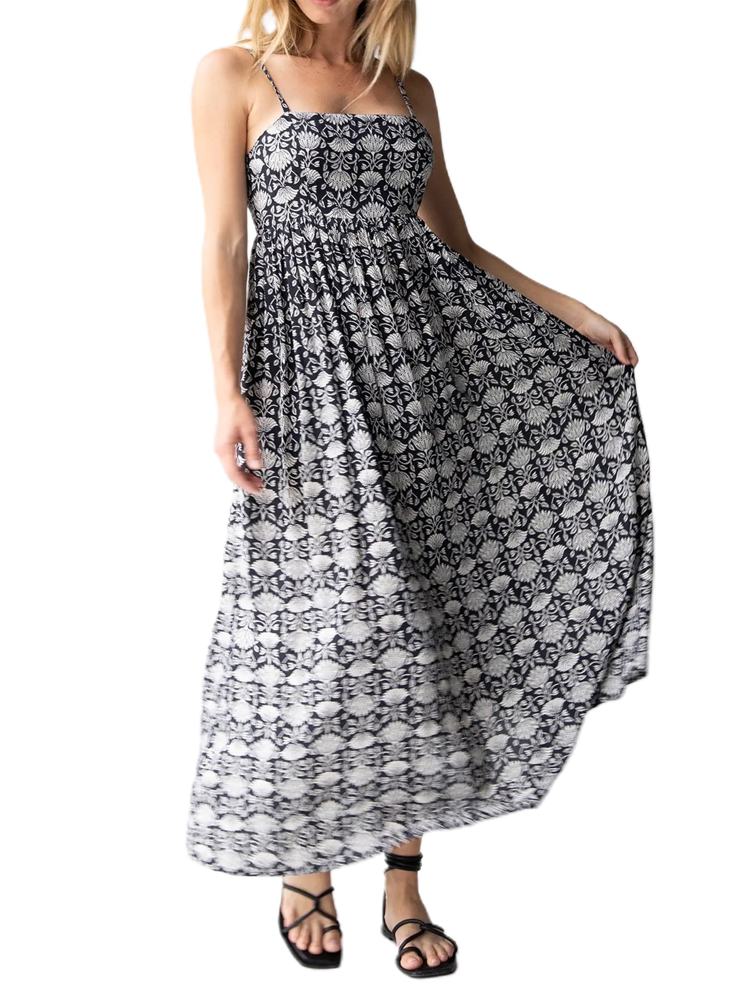 Mubineo Women's Summer Long Cami Dress Sleeveless Open Back Low Cut ...