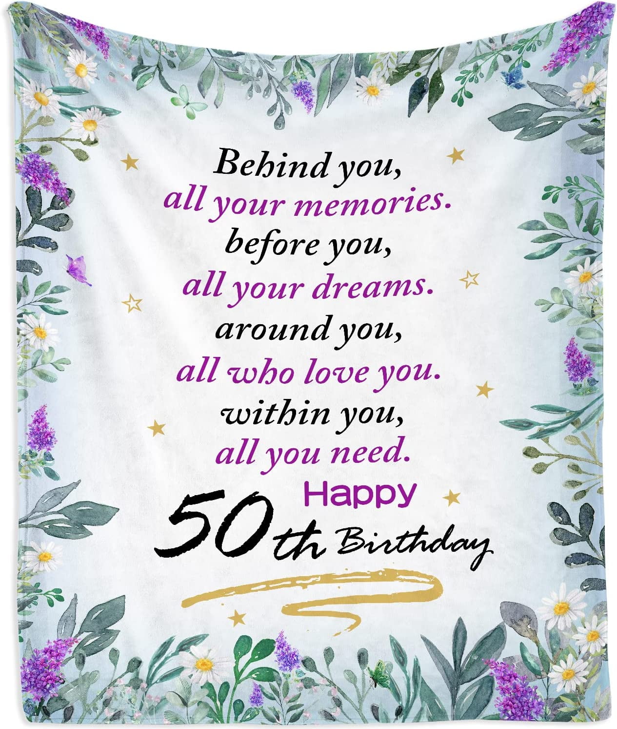 Mubpean 50th Birthday Gifts for Women - Blanket 60"x50" - Gifts for ...