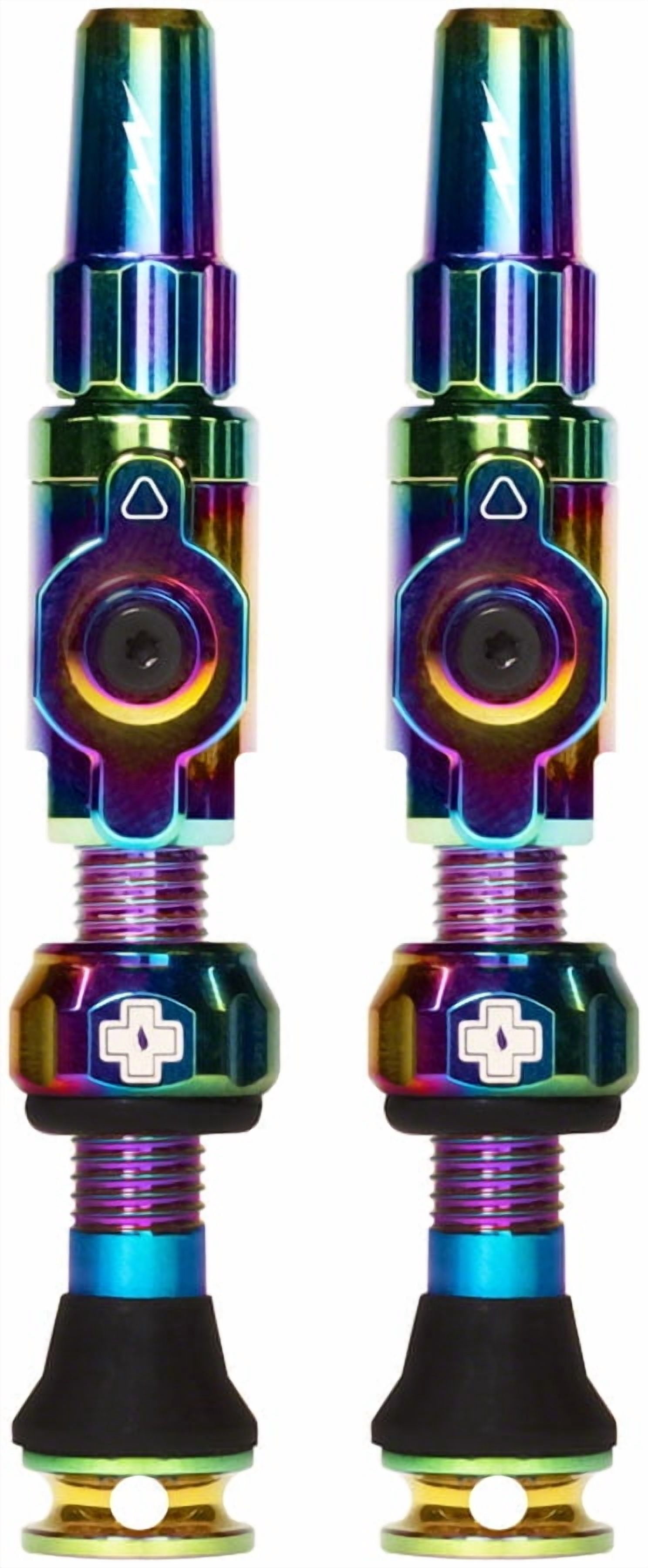 Muc-Off Big Bore Lite Tubeless Valve Stems - Medium, 35mm, Iridescent ...