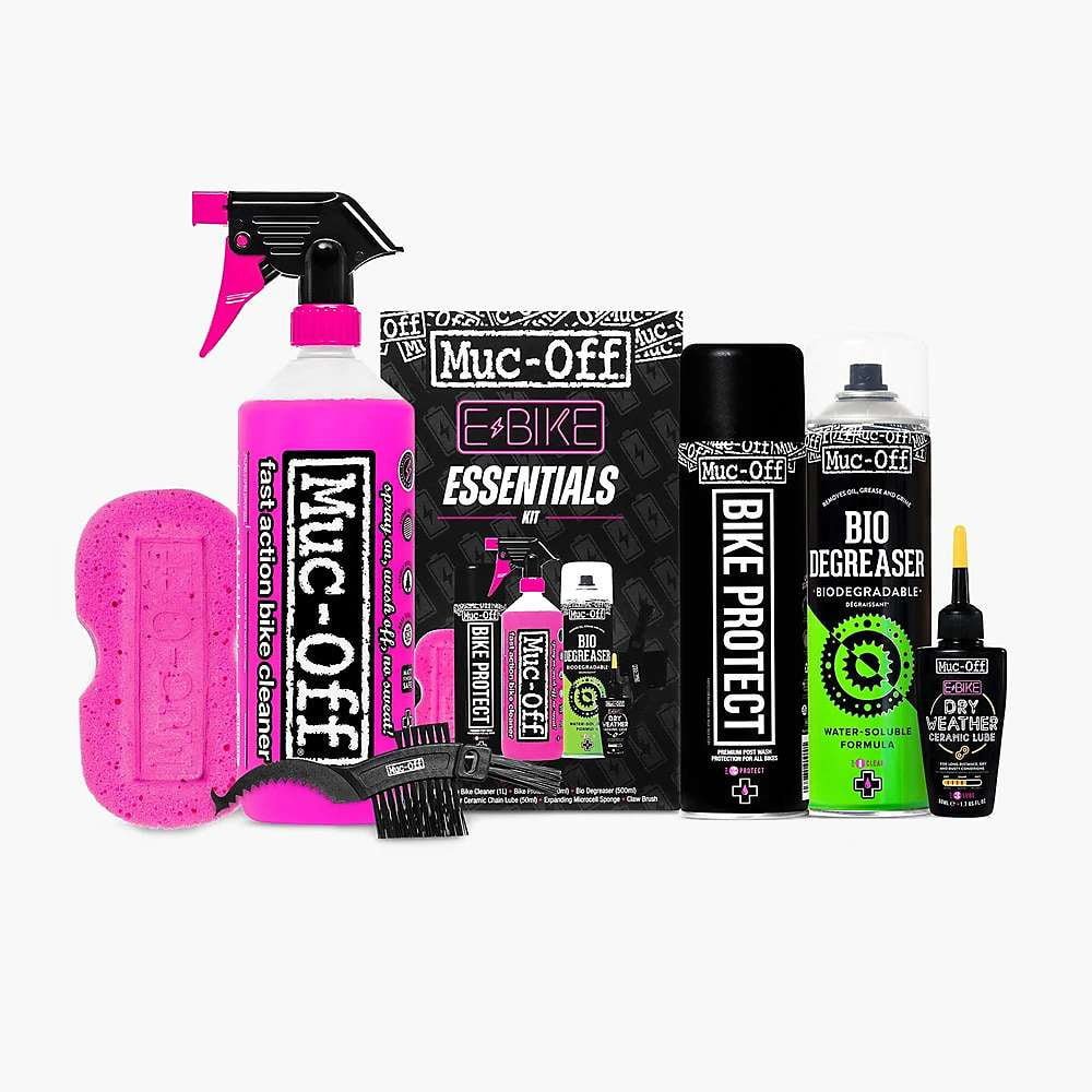 Muc-Off Ebike Essentials Kit Featuring Cleaner, Sponges, Brushes ...
