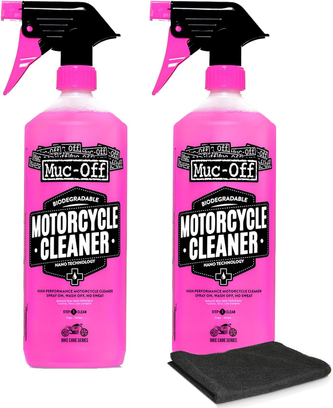 Muc-Off Nano Tech Motorcycle Cleaner Spray 1L (Pack of 2) | OG Pink ...