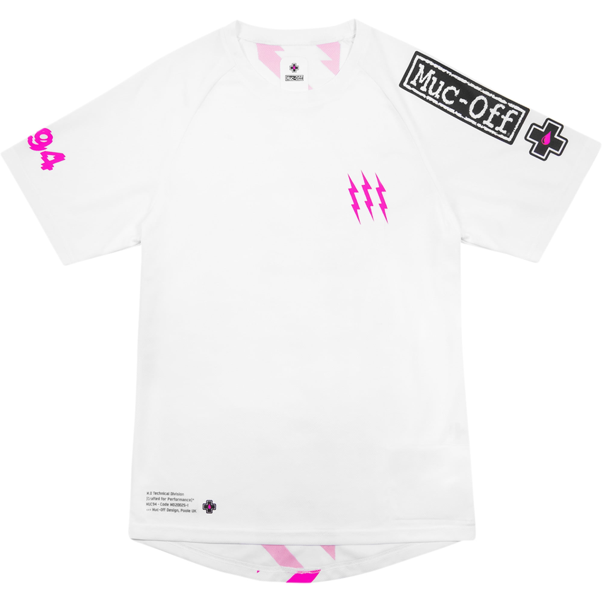 Muc-Off Rider Mens Short Sleeve MTB Mountain Bike Jersey White/Pink XXL ...