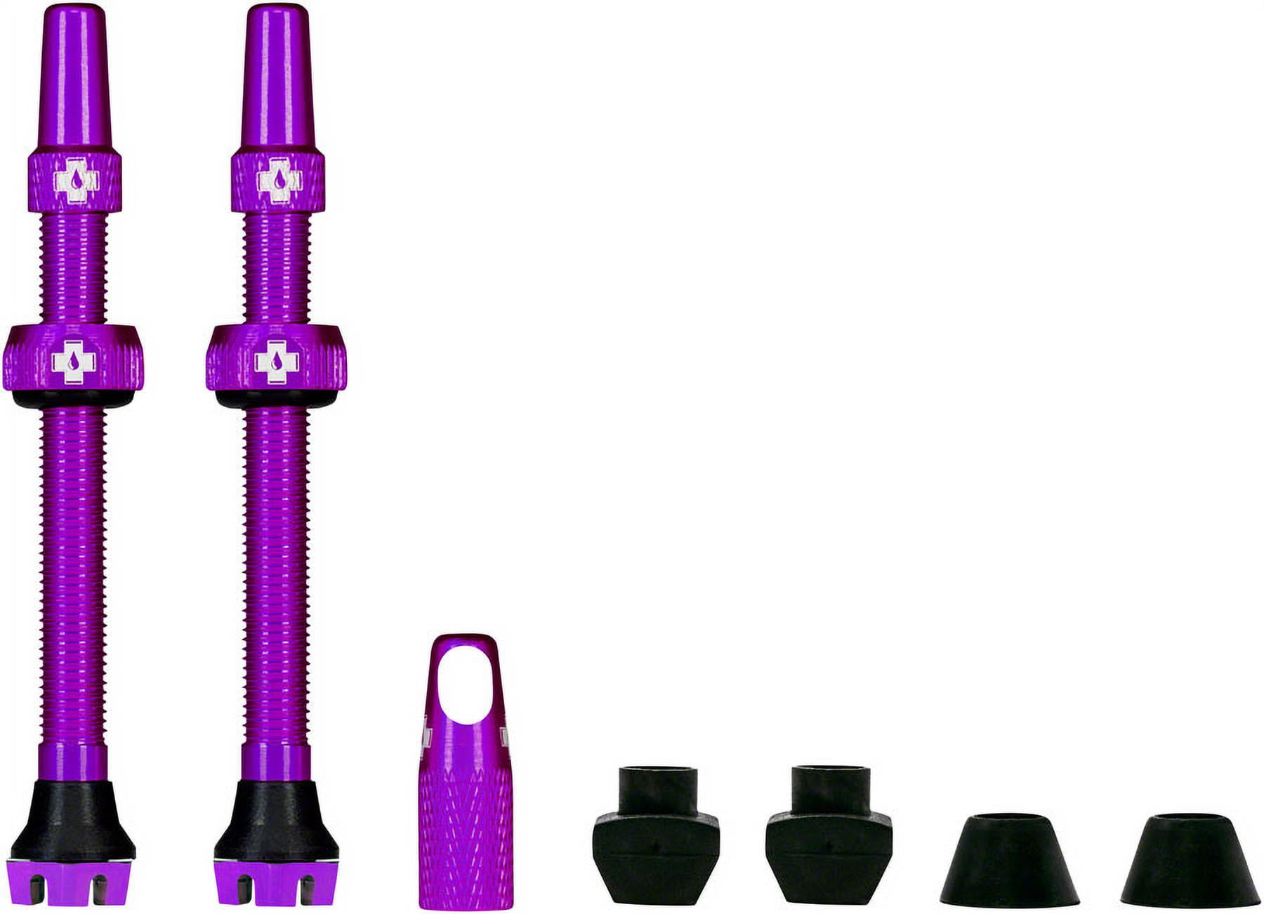 Muc-Off V2 Tubeless Valve Kit - Purple, 60mm, Pair - Walmart.com