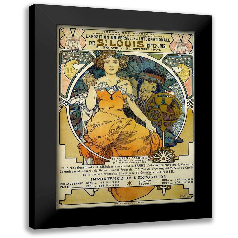 Mucha, Alphonse 14x18 Black Modern Framed Museum Art Print Titled ...