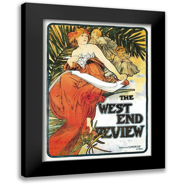 Mucha, Alphonse 14x18 Black Modern Framed Museum Art Print Titled - The ...
