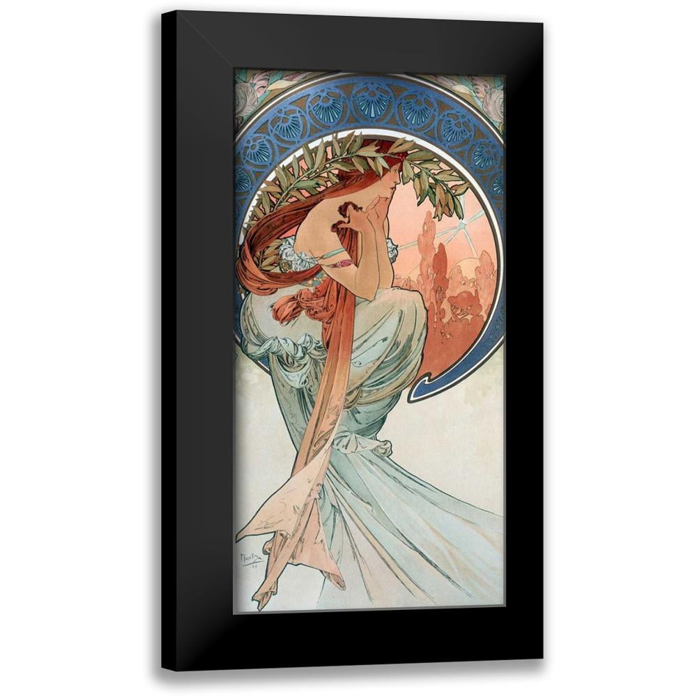 Mucha, Alphonse 14x24 Black Modern Framed Museum Art Print Titled - La ...