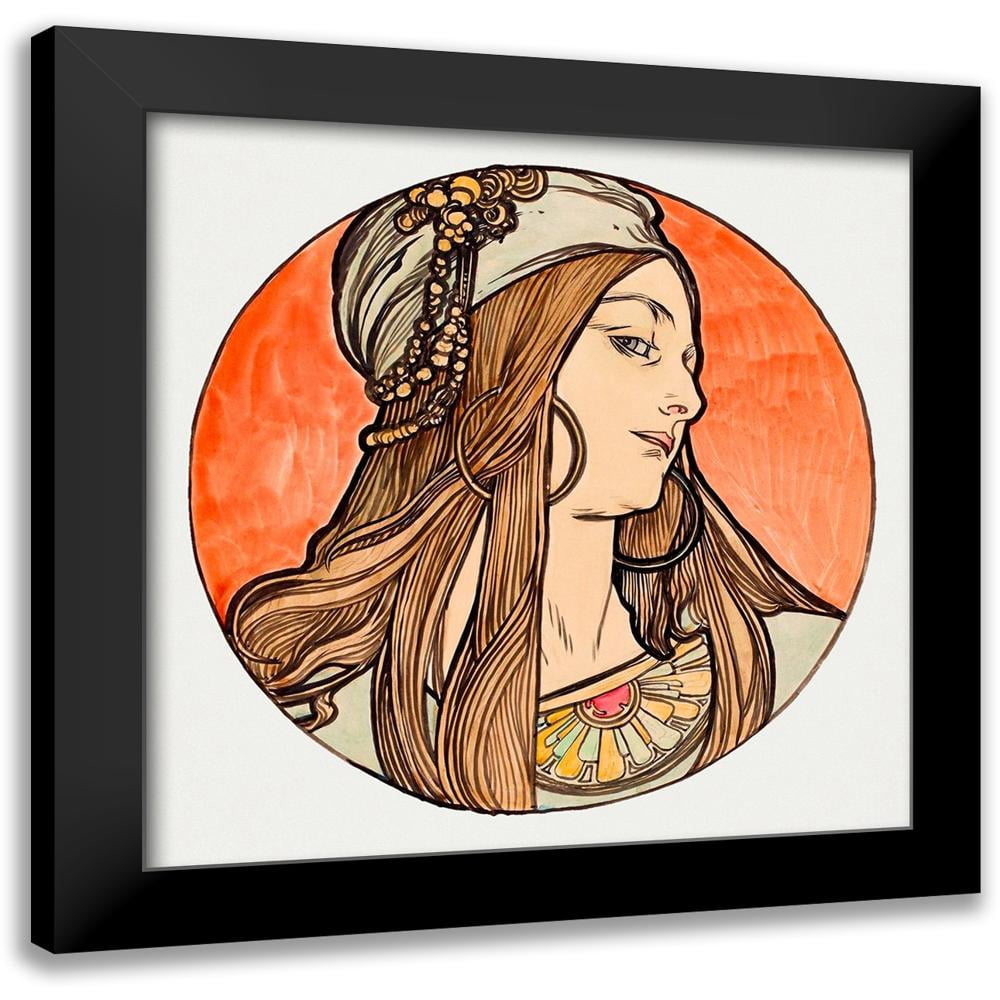 Mucha, Alphonse 15x15 Black Modern Framed Museum Art Print Titled ...