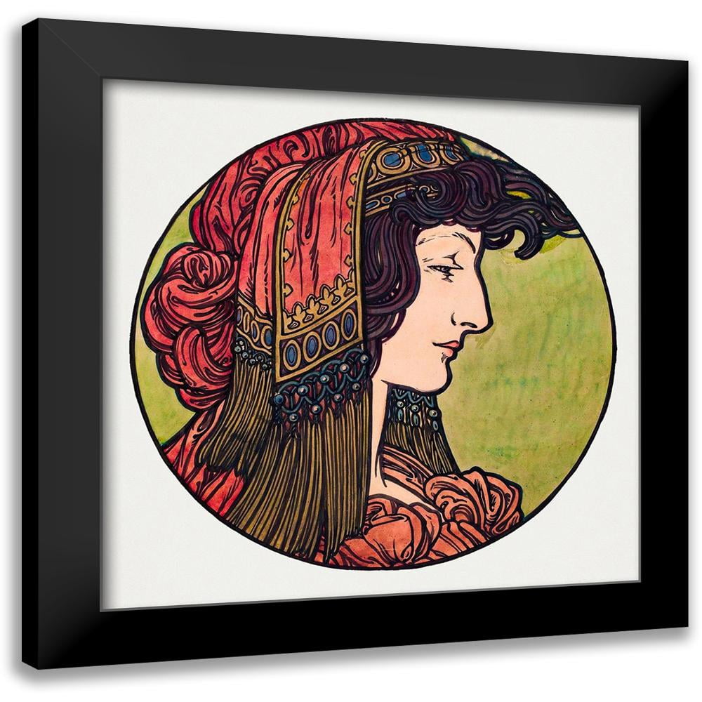 Mucha, Alphonse 15x15 Black Modern Framed Museum Art Print Titled ...