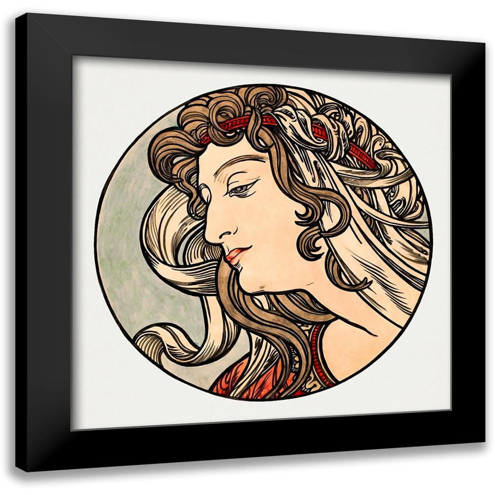 Mucha, Alphonse 20x20 Black Modern Framed Museum Art Print Titled ...