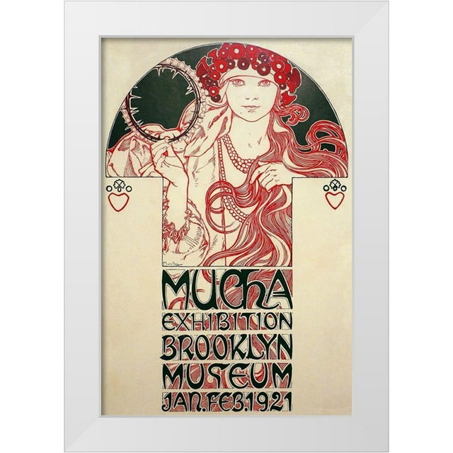 Mucha, Alphonse 23x32 White Modern Wood Framed Museum Art Print Titled ...