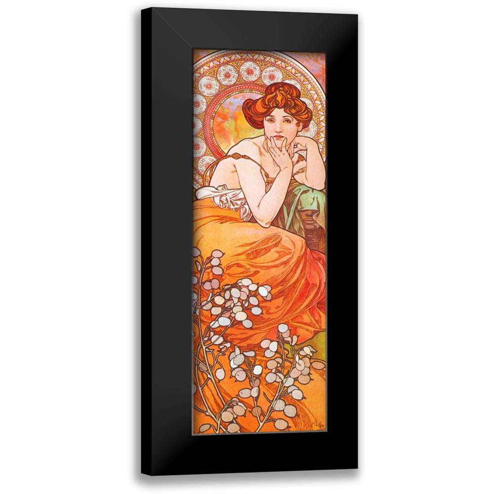 Mucha, Alphonse 7x14 Black Modern Framed Museum Art Print Titled ...