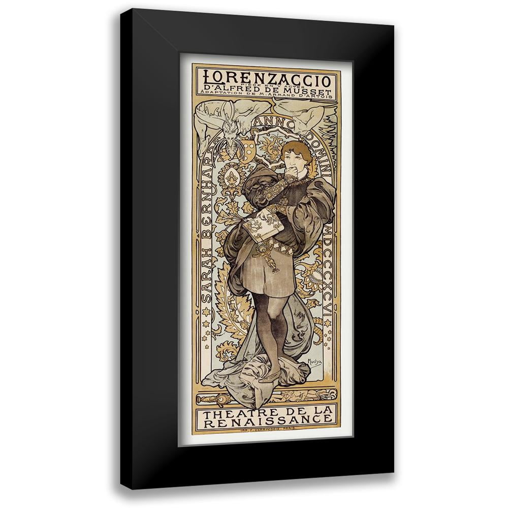 Mucha, Alphonse 8x14 Black Modern Framed Museum Art Print Titled ...