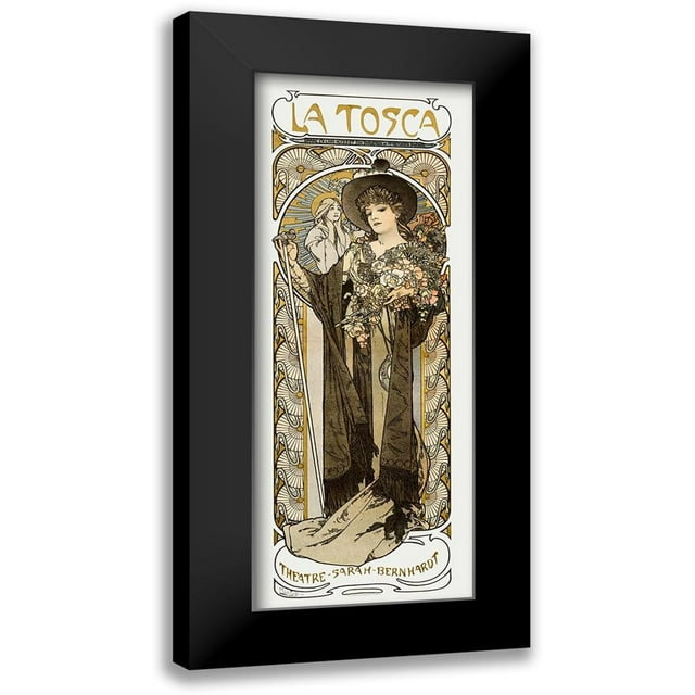 Mucha, Alphonse 9x18 Black Modern Framed Museum Art Print Titled - La ...