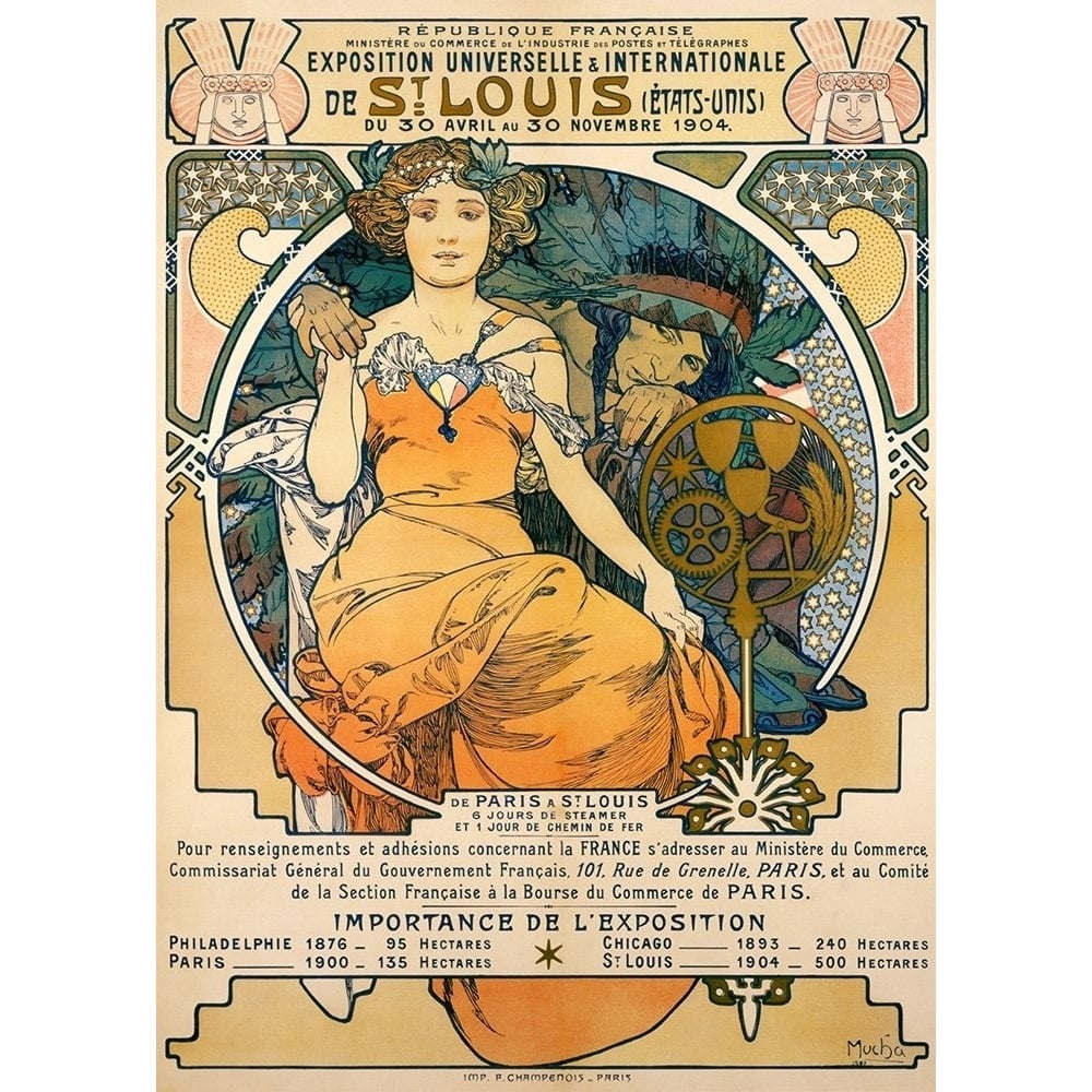 Mucha Alphonse Poster Print by 1904 St. Louis Worlds Fair Poster ...