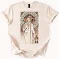 Mucha Inspired Woman Flowers Graphic Tee Art Nouveau Tshirt Bohemian ...
