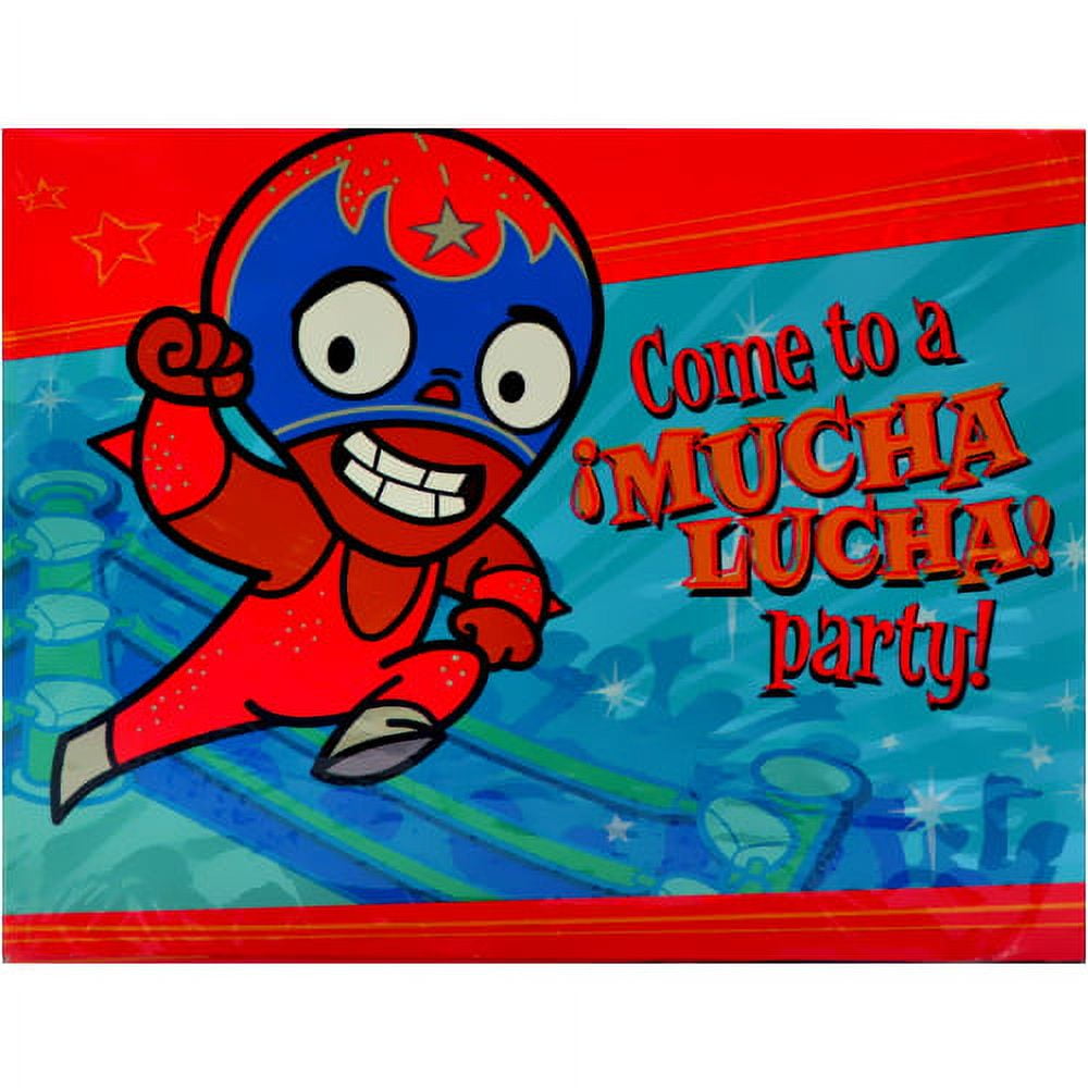 Mucha Lucha Invitations w/ Envelopes (8ct) - Walmart.com
