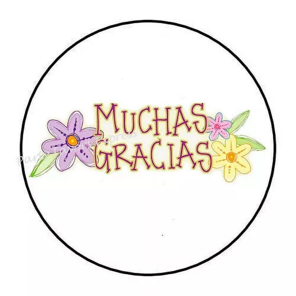 Muchas Gracias Sticker Envelope Seals Labels Stickers Phone Decal Water ...