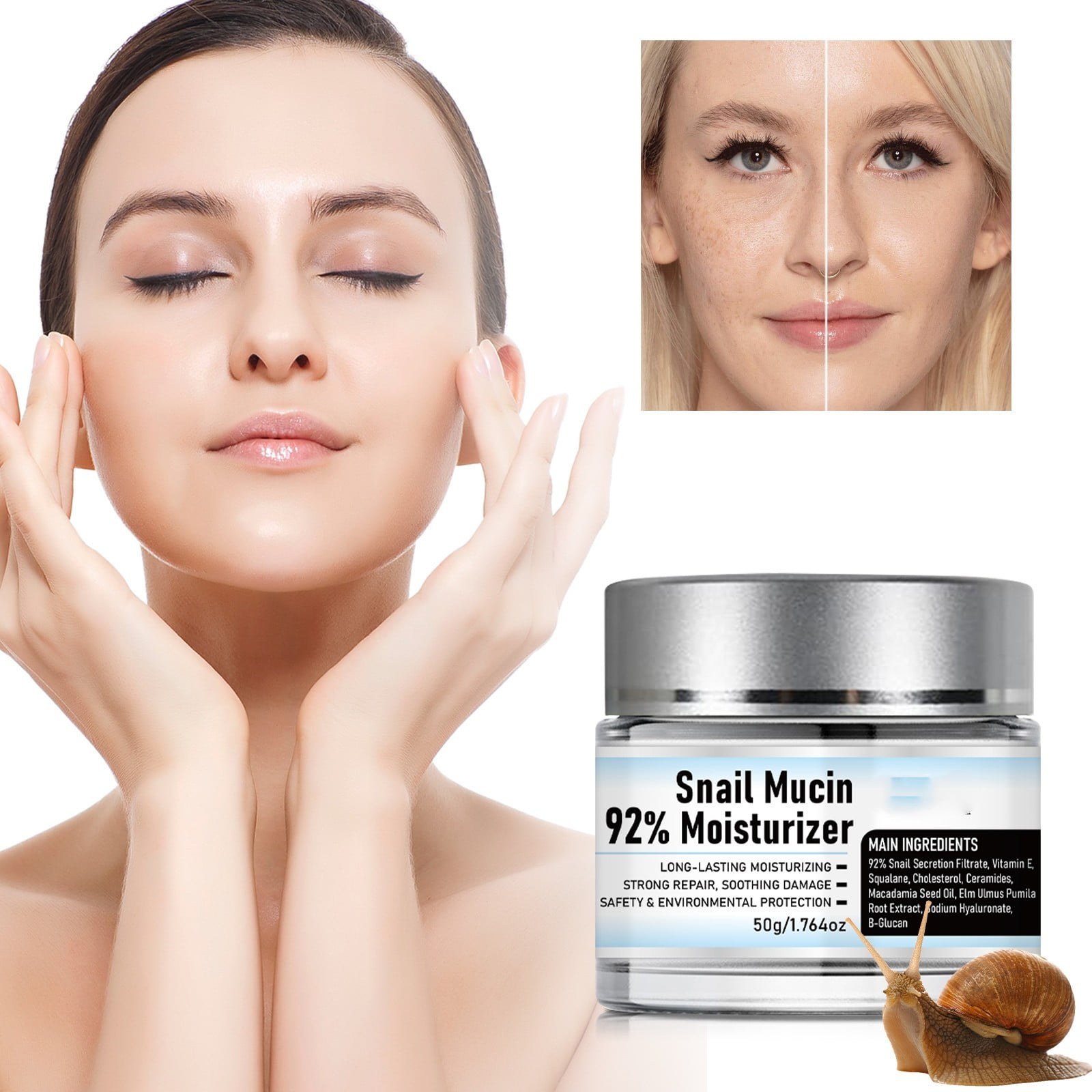 Mucin 92% Moisturizer Daily Face Moisturizer Hydrating Face Gel For Dry ...