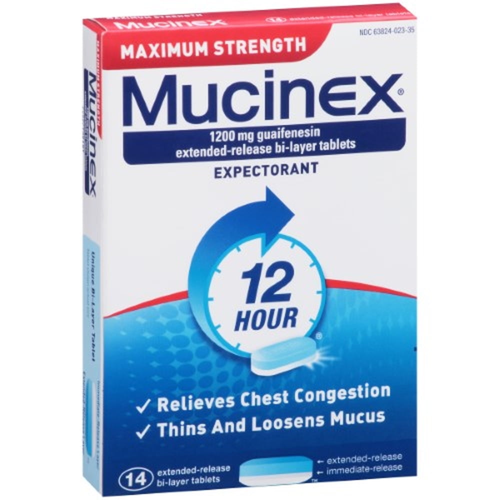 Mucinex Max Strength Expectorant (Pack of 48) - Walmart.com