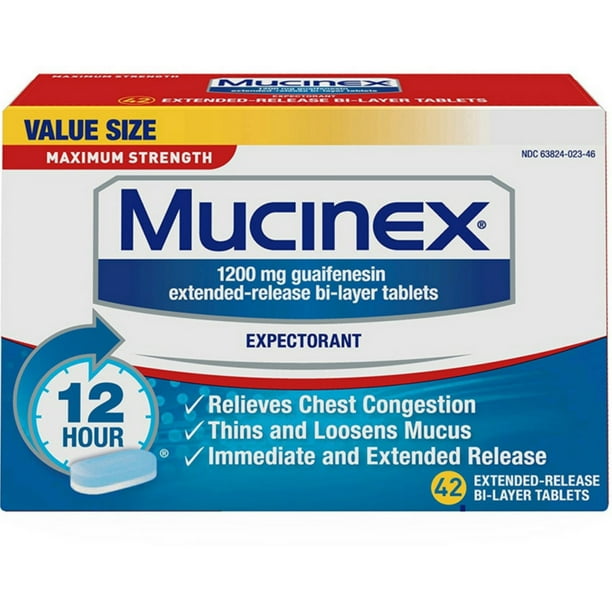 Mucinex Maximum Strength Fast Max 12-Hour Chest Congestion Expectorant ...