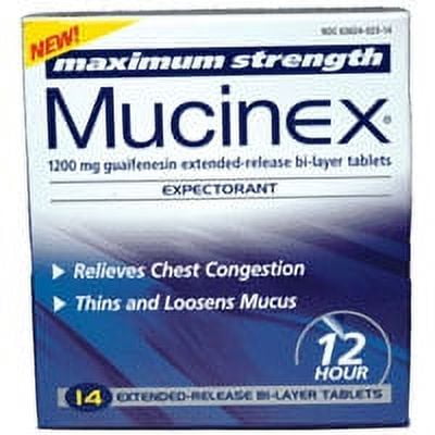 Mucinex Maximum Strength Extended-Release Bi-Layer Tablets - 14 Ea, 6 ...