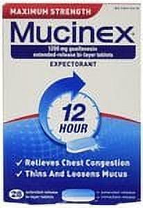 Mucinex Maximum Strength Extended Release Bi Layer Tablets, 28 ct ...