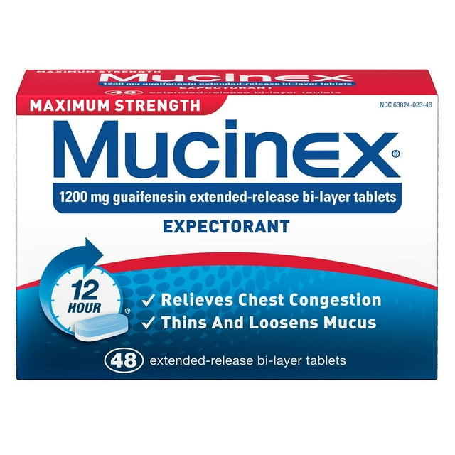 Mucinex Maximum Strength Tablets, 48 Ct - Walmart.com