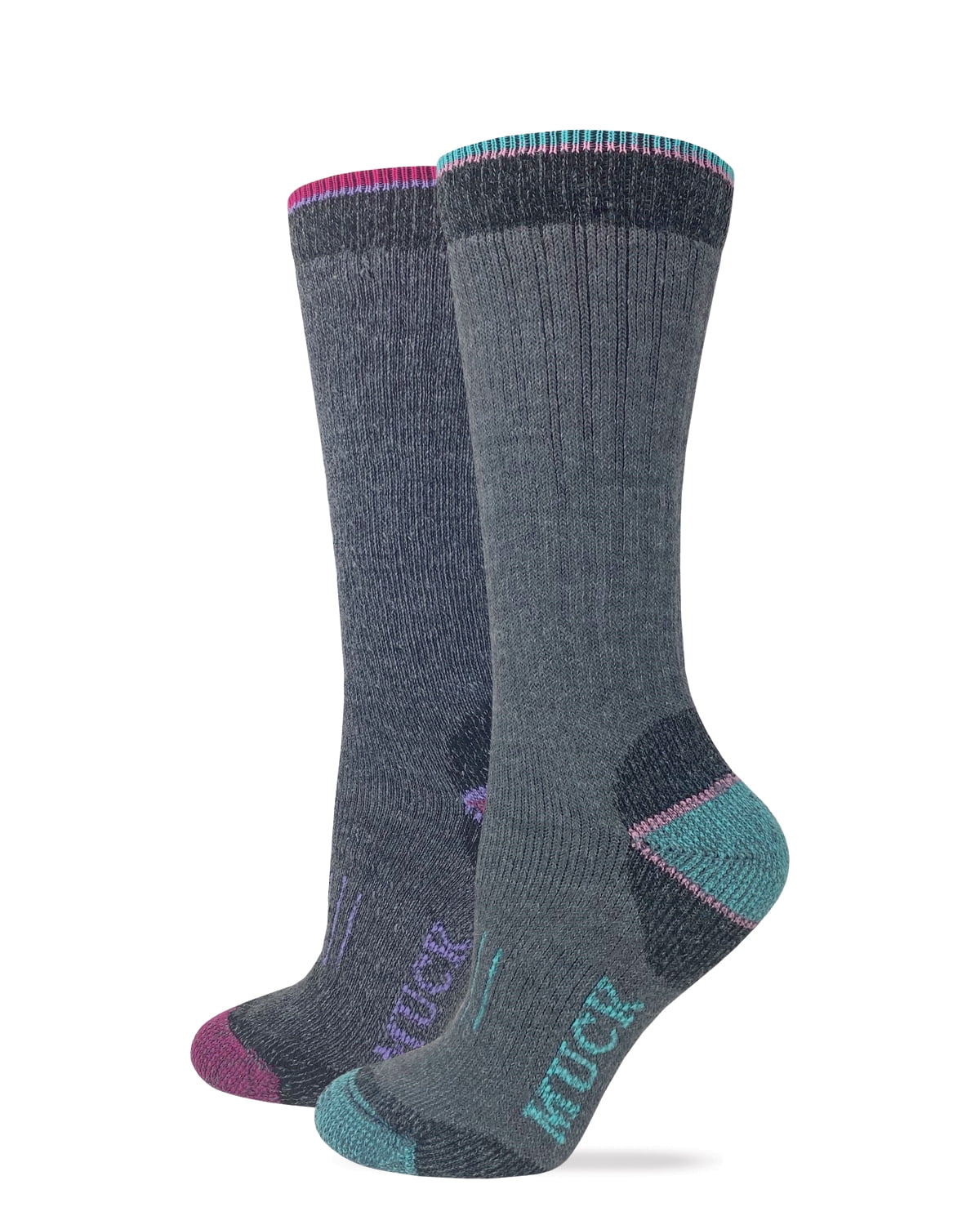 Muck Boot Ladies Heavyweight Merino Wool Blend Boot Socks 2 Pair Pack ...