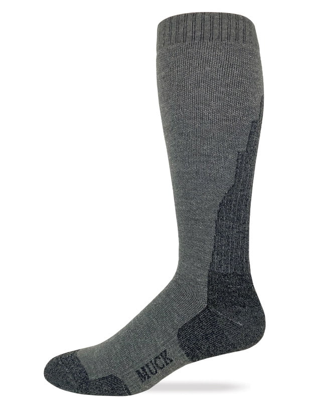 Muck Boot Men's Merino Wool Gradual Compression Grey Boot Sock 72897 ...