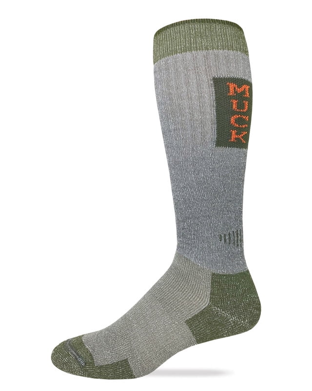 Muck Boot Mens Merino Wool Heavyweight Seamless Toe Tall Boot Socks 1 ...